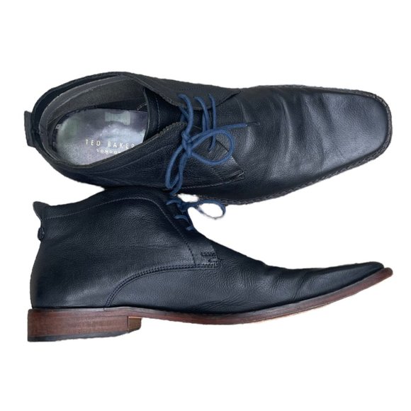Ted Baker | Shoes | Ted Baker Mens Navy Ashcroft Leather Chukka Boots ...
